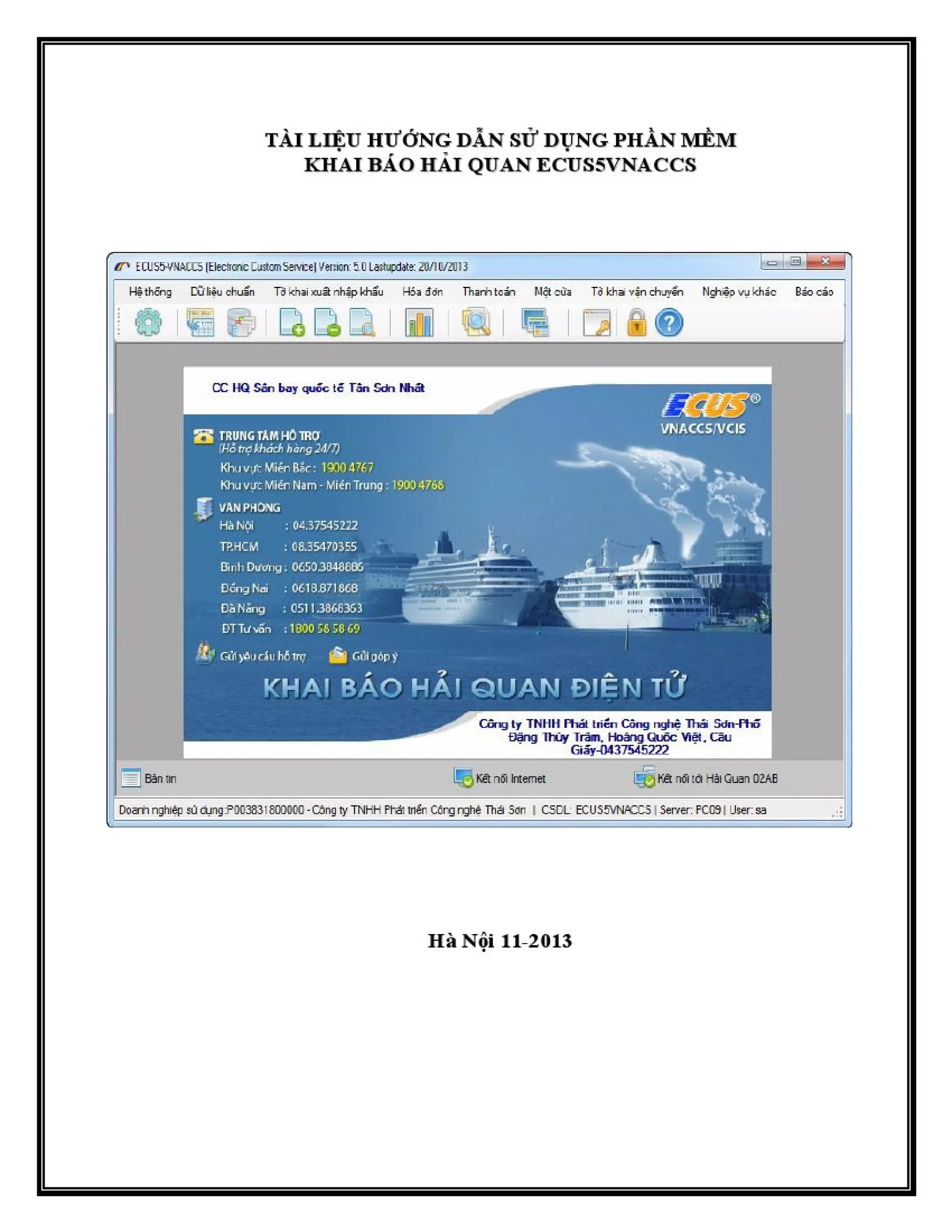 Hướng dẫn sử dụng phần mềm khai báo hải quan ecus5 vnaccs | PPT