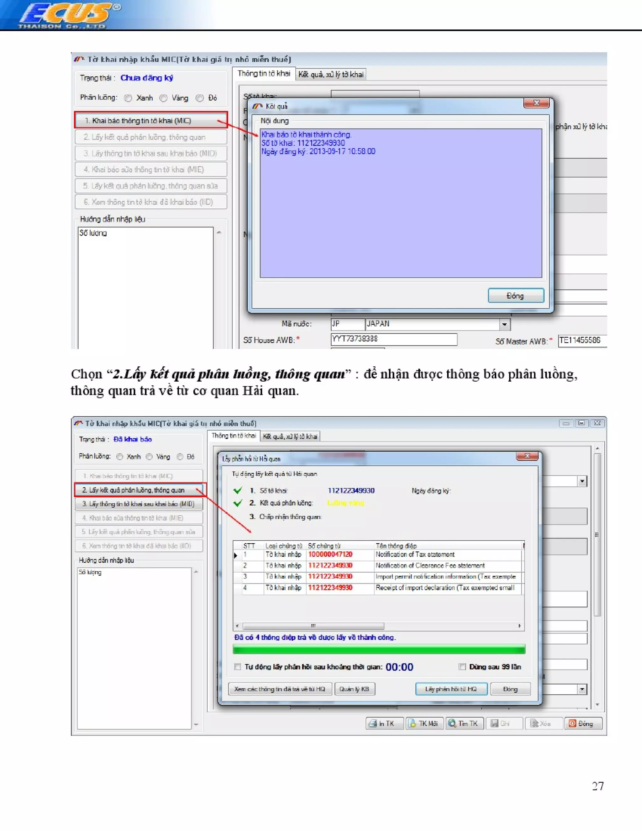 Hướng dẫn sử dụng phần mềm khai báo hải quan ecus5 vnaccs | PPT
