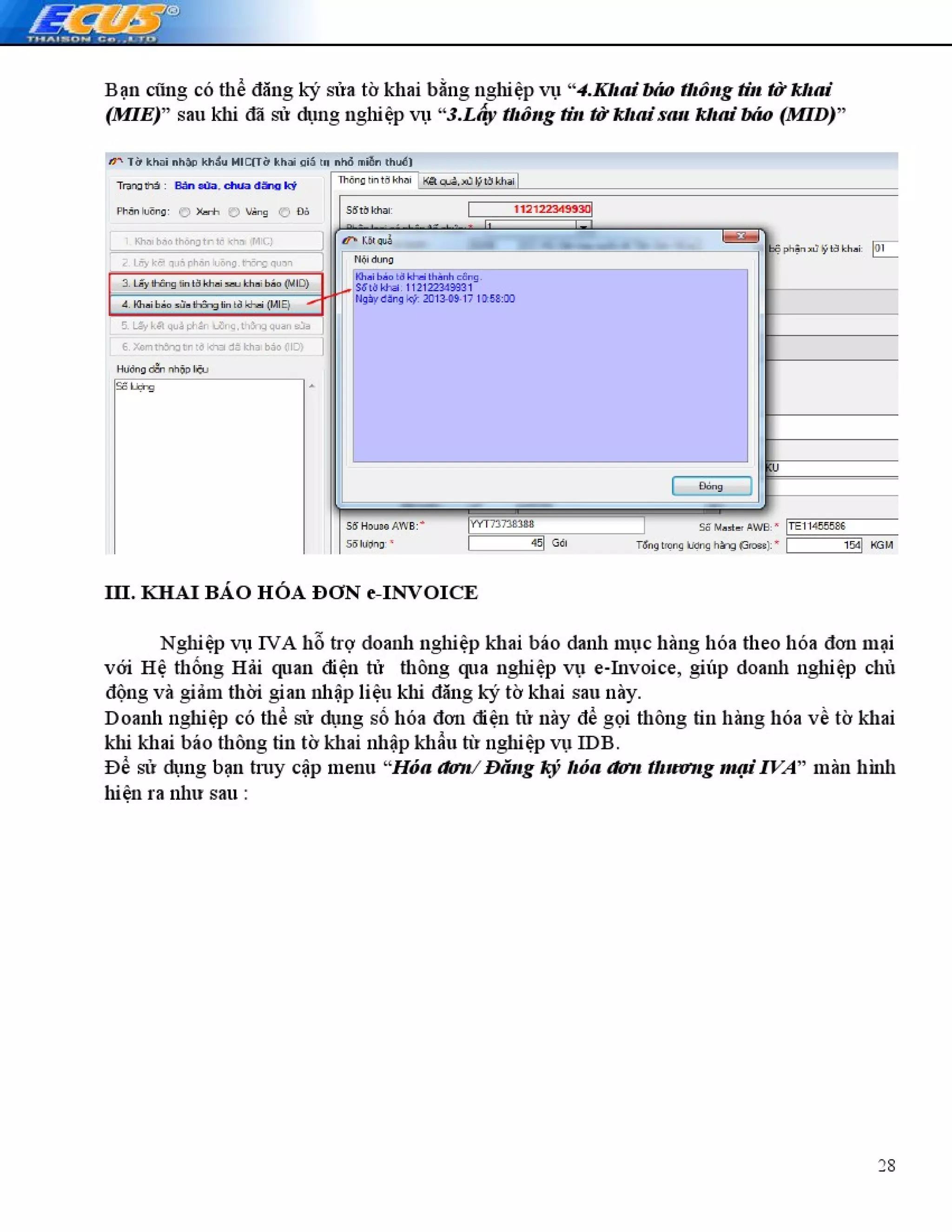 Hướng dẫn sử dụng phần mềm khai báo hải quan ecus5 vnaccs | PPT