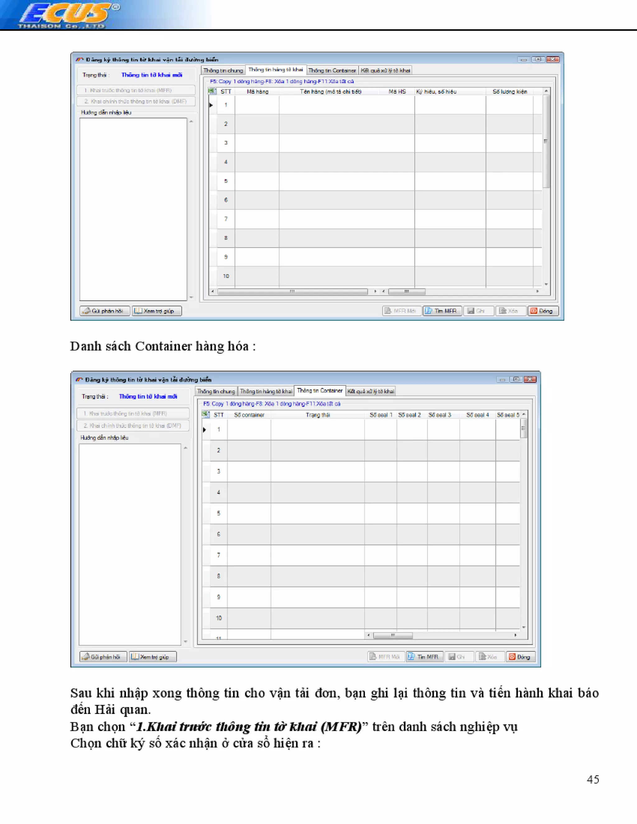 Hướng dẫn sử dụng phần mềm khai báo hải quan ecus5 vnaccs | PPT