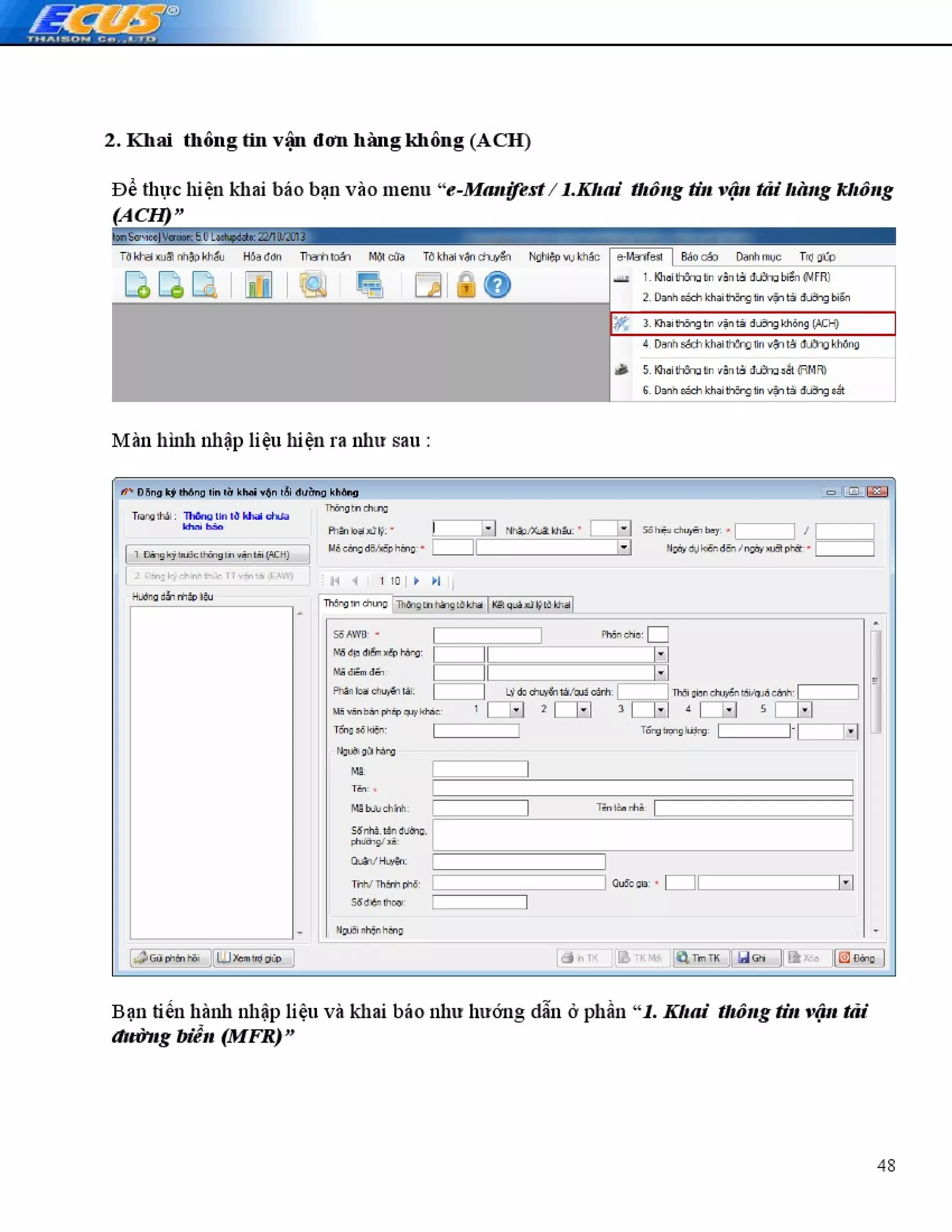 Hướng dẫn sử dụng phần mềm khai báo hải quan ecus5 vnaccs | PPT