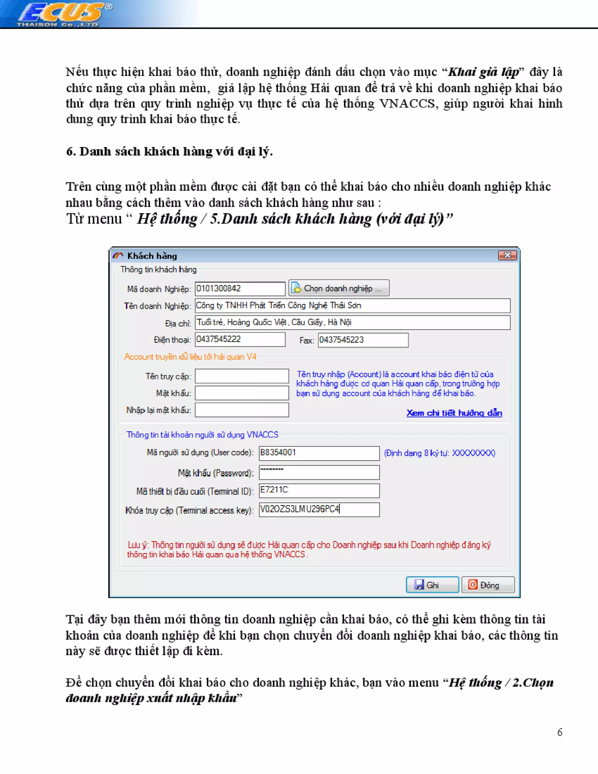 Hướng dẫn sử dụng phần mềm khai báo hải quan ecus5 vnaccs | PPT