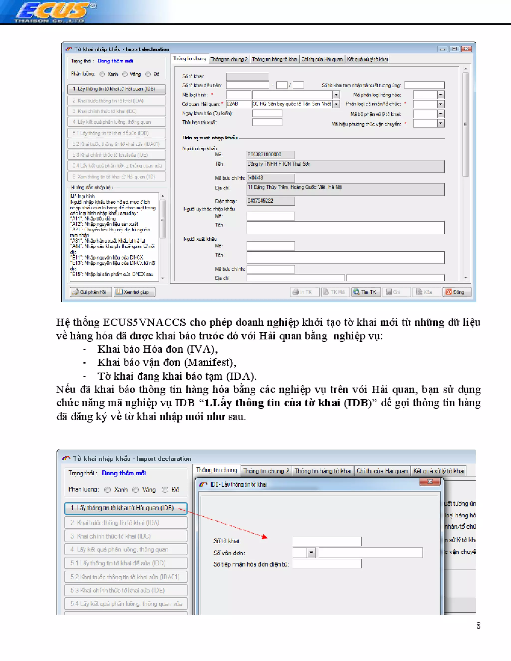 Hướng dẫn sử dụng phần mềm khai báo hải quan ecus5 vnaccs | PPT