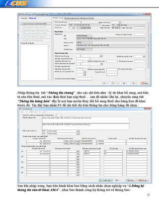 Hướng dẫn sử dụng phần mềm khai báo hải quan ecus5 vnaccs | PPT