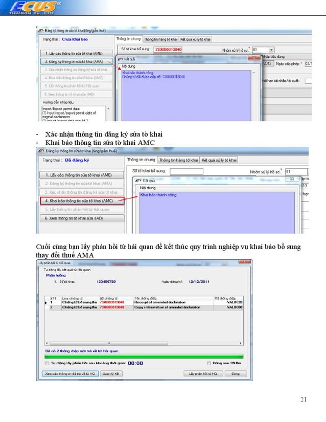 Hướng dẫn sử dụng phần mềm khai báo hải quan ecus5 vnaccs | PPT