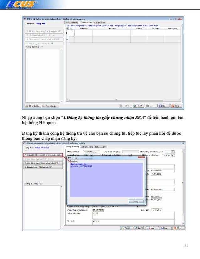 Hướng dẫn sử dụng phần mềm khai báo hải quan ecus5 vnaccs | PPT