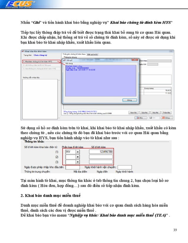 Hướng dẫn sử dụng phần mềm khai báo hải quan ecus5 vnaccs | PPT