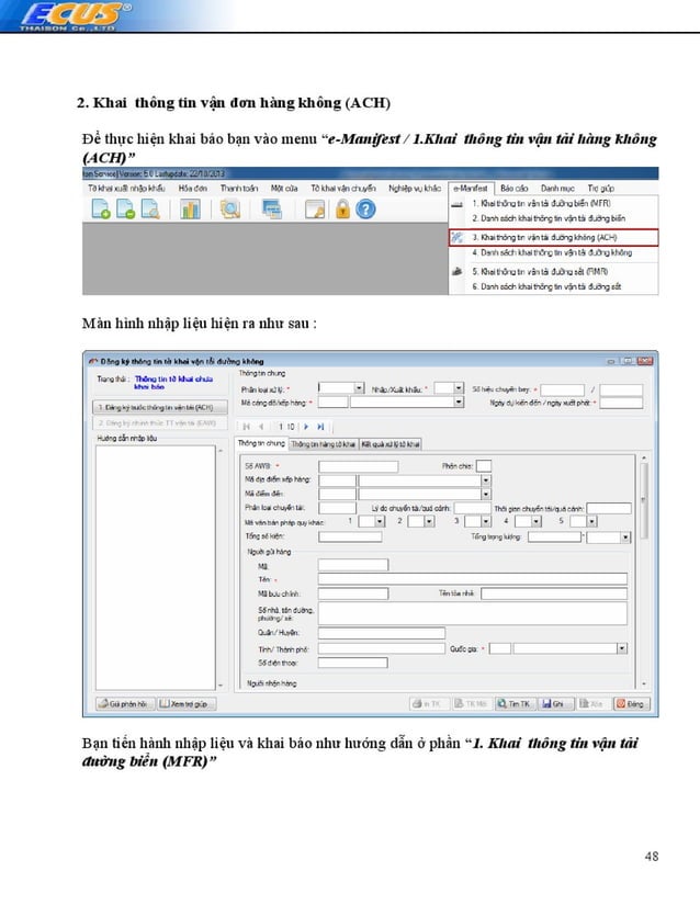 Hướng dẫn sử dụng phần mềm khai báo hải quan ecus5 vnaccs | PPT