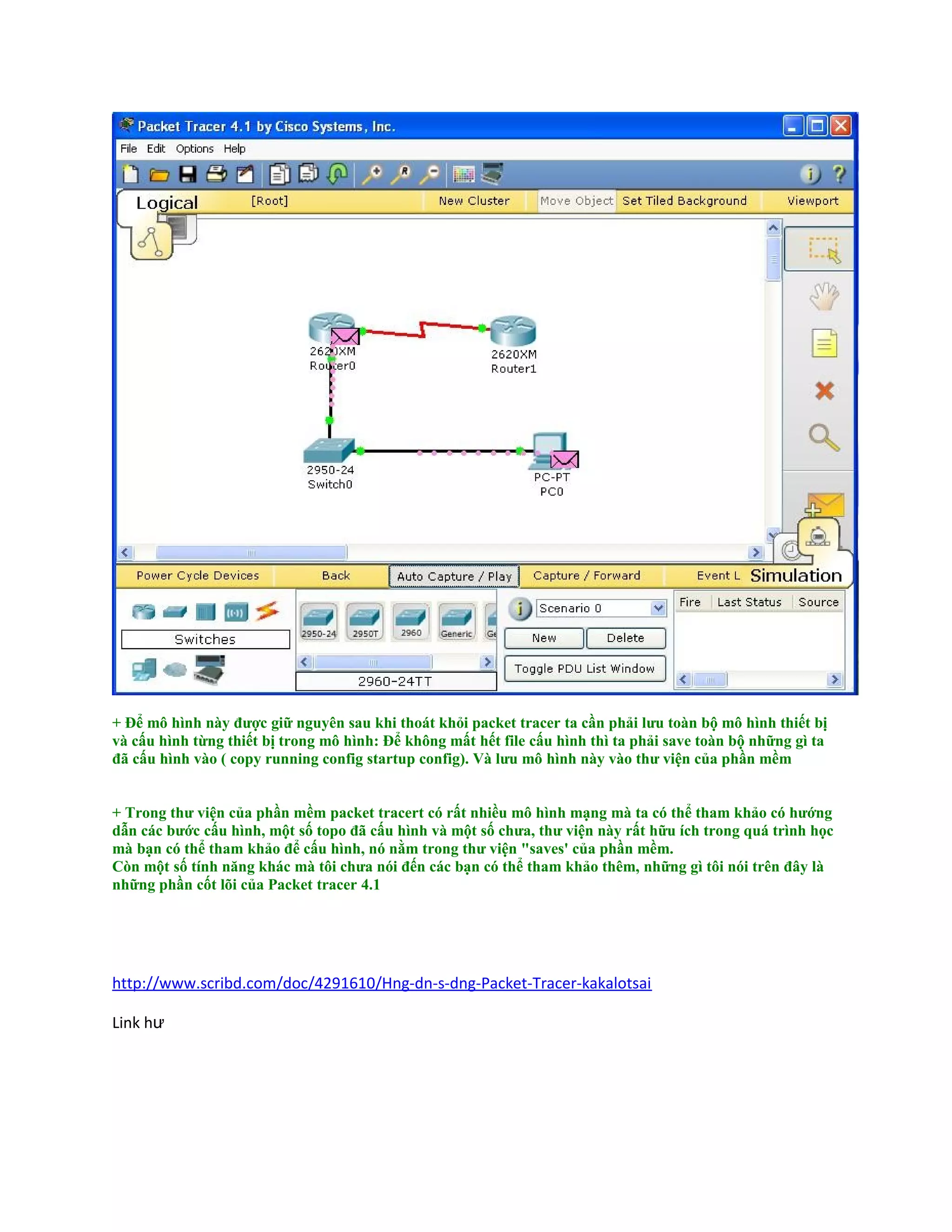 Hướng dẫn sử dụng phần mềm packet tracer | DOC