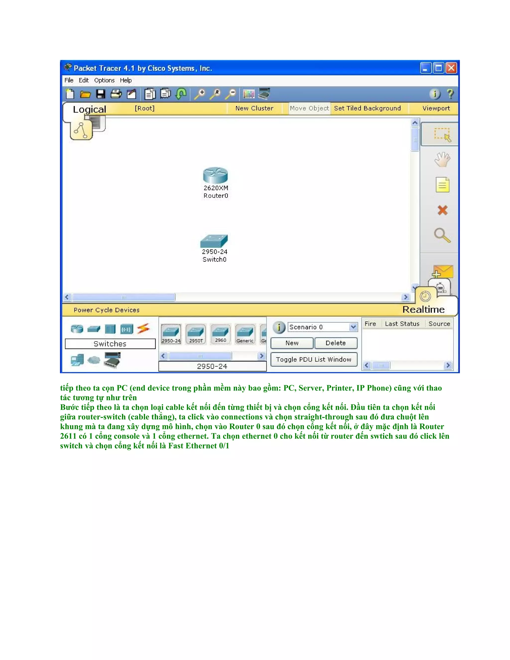 Hướng dẫn sử dụng phần mềm packet tracer | DOC