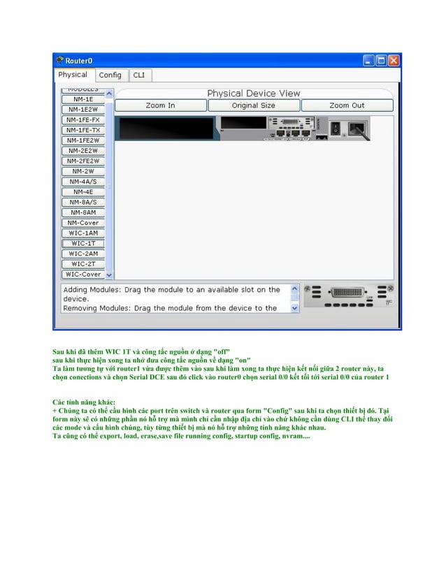Hướng dẫn sử dụng phần mềm packet tracer | DOC