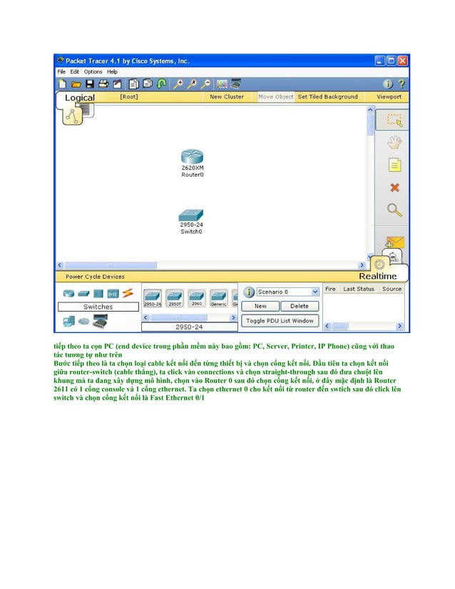 Hướng dẫn sử dụng phần mềm packet tracer | DOC