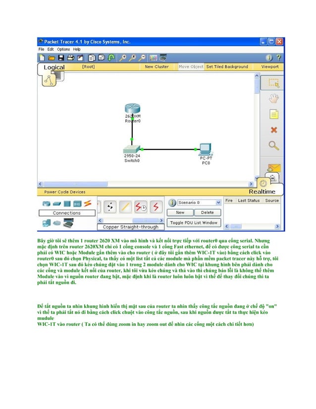 Hướng dẫn sử dụng phần mềm packet tracer | DOC