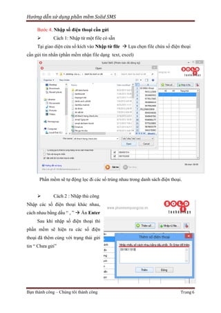 Hướng dẫn sử dụng solid sms | PDF