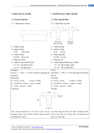 Hướng dẫn tk bê tông ứng suất trước | PDF