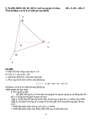 Hình học không gian tọa độ | PDF