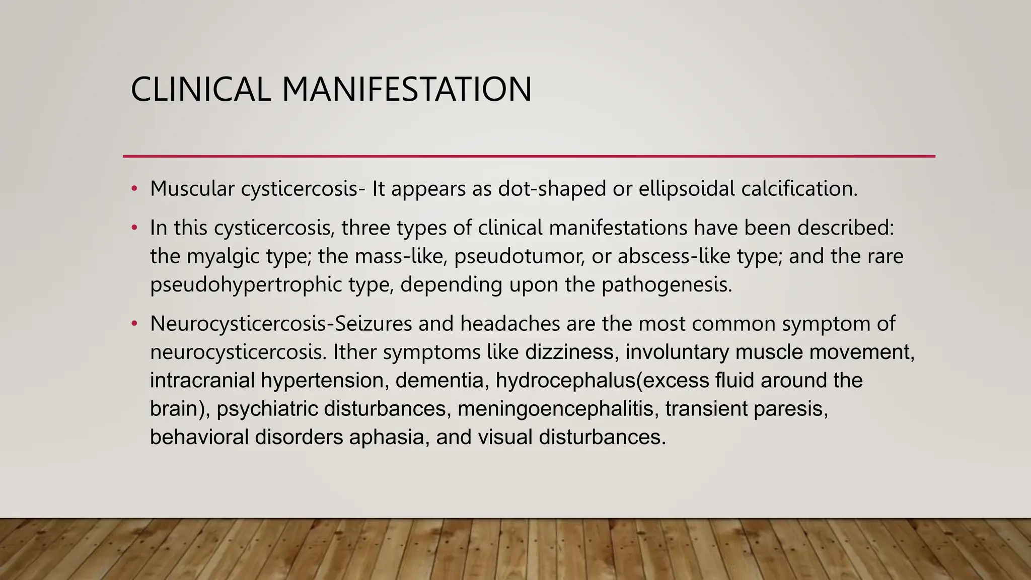 cysticercosis in human due to ingestion of uncooked food | PPTX
