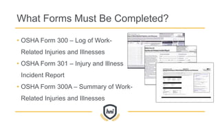Your Compliance Manual to OSHA's 300 and 300A Forms | PPTX