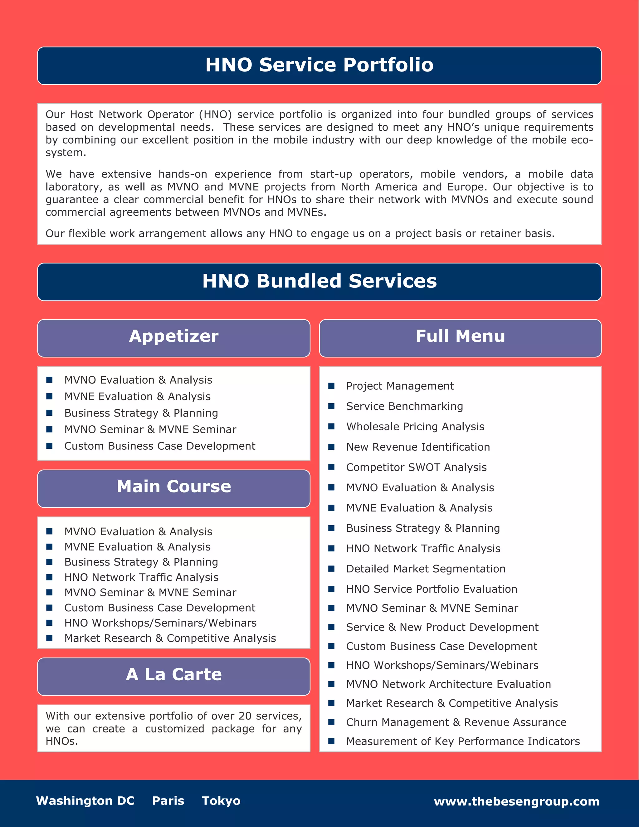 HNO Service Portfolio Brochure | PDF
