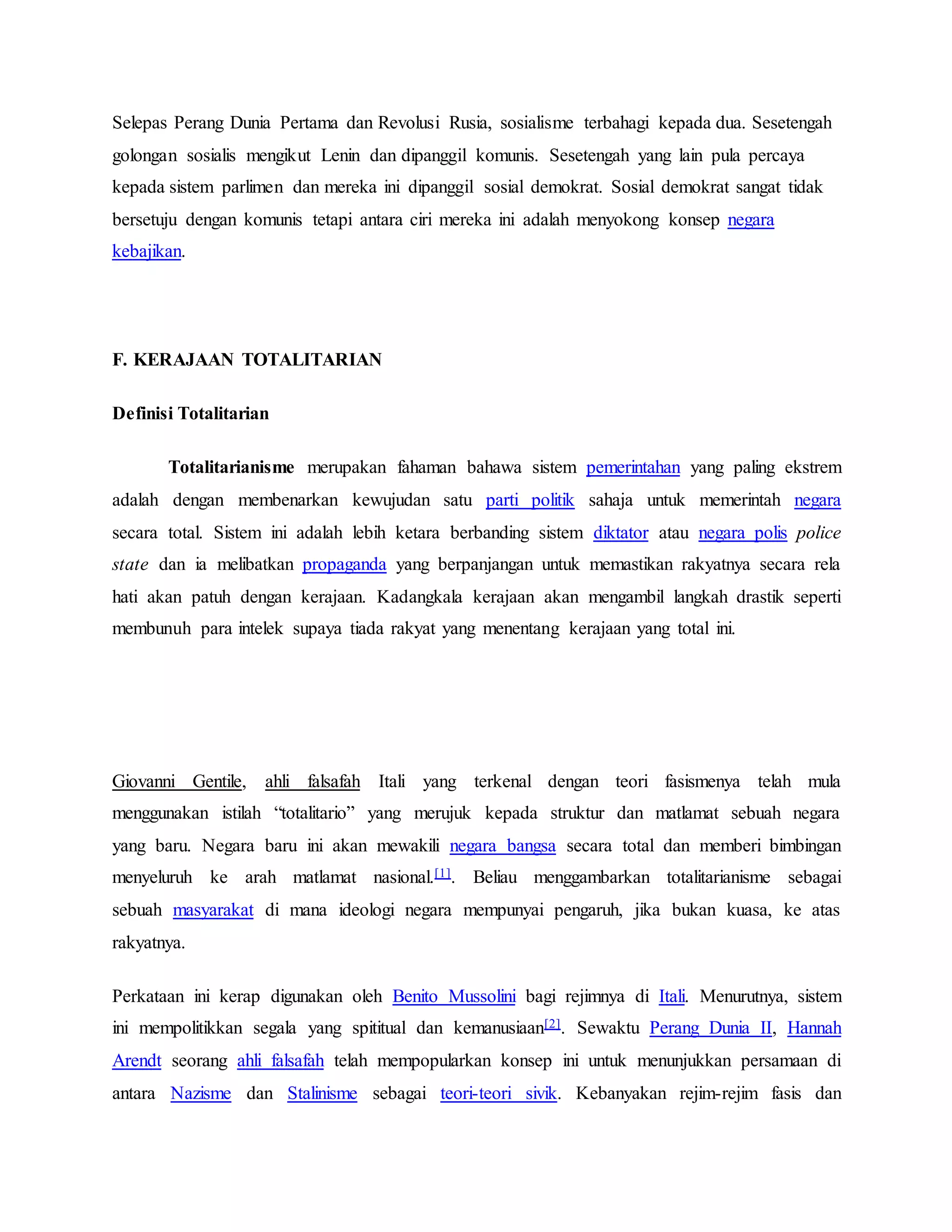 Hns 2013 kenegaraan esei 1 - bincangkan jenis-jenis kerajaan | PDF