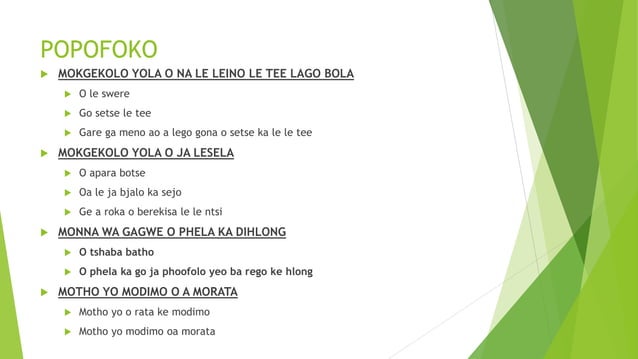 Aspect of Sepedi in Context | PPTX