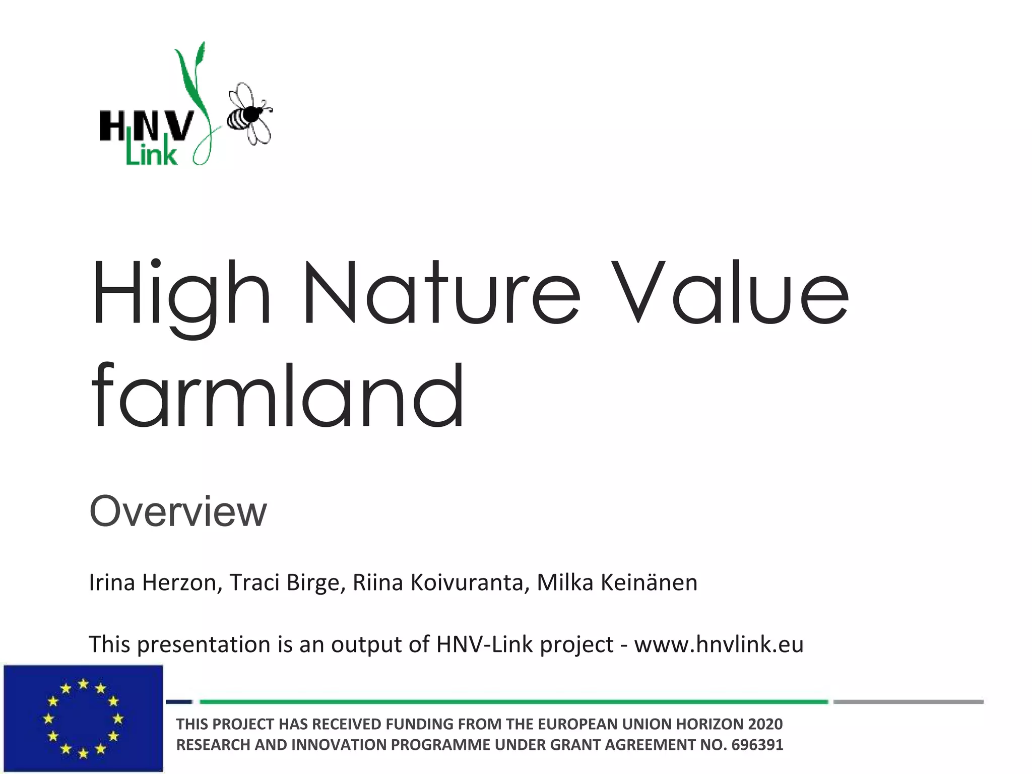 High Nature Value farmland Overview | PPT High Nature Value farmland Overview | PPT