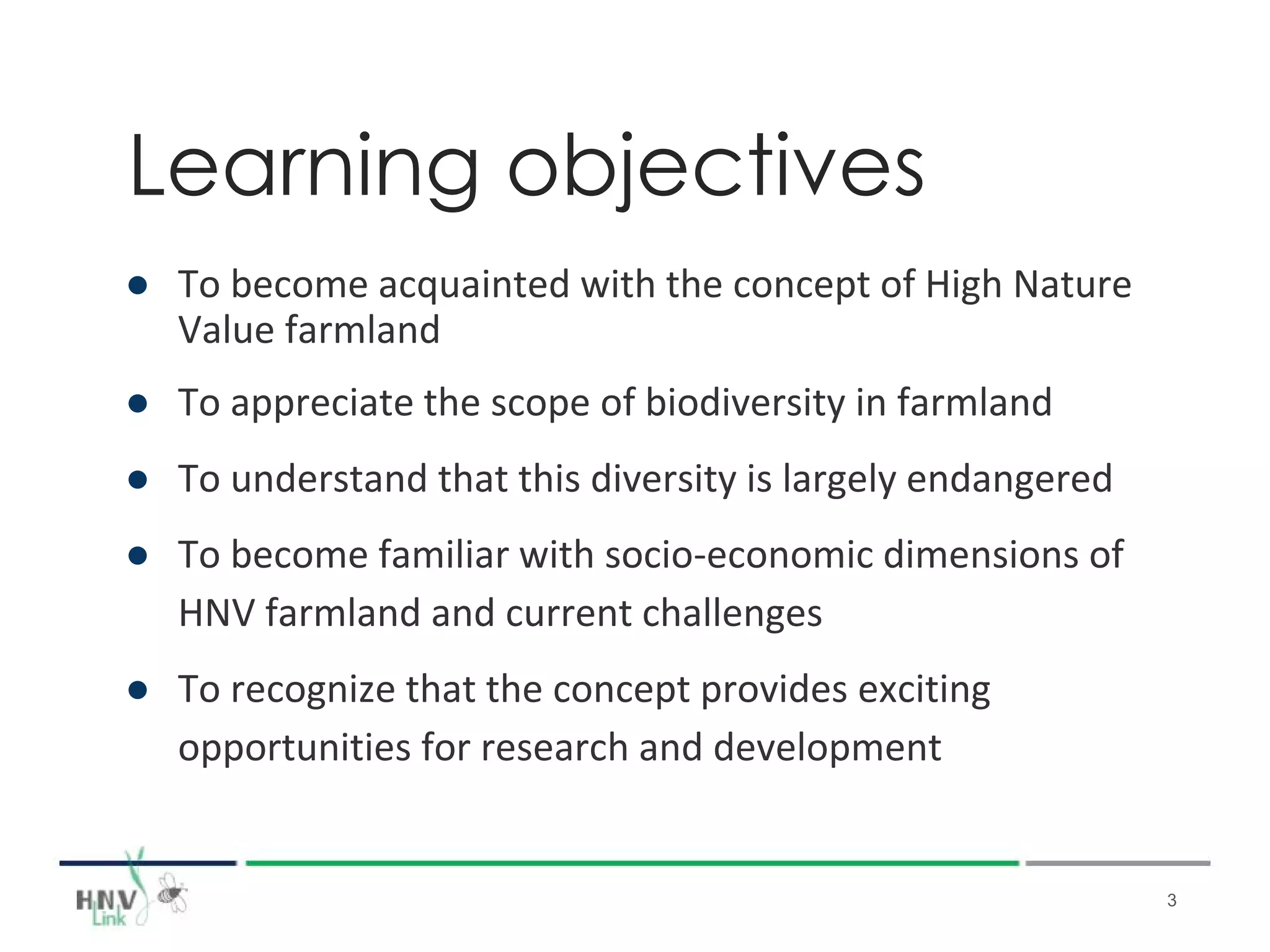 High Nature Value farmland Overview | PPT