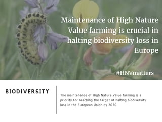 Concept of High Nature Value farming explained | PPT