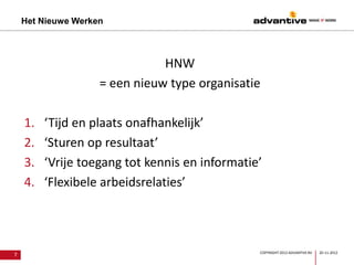 Het Nieuwe Werken @ Advantive | PPT