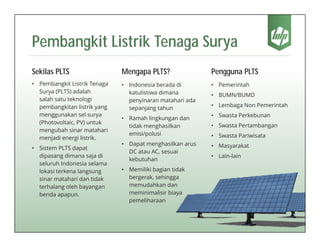 Presentasi Listrik Tenaga Surya | PDF