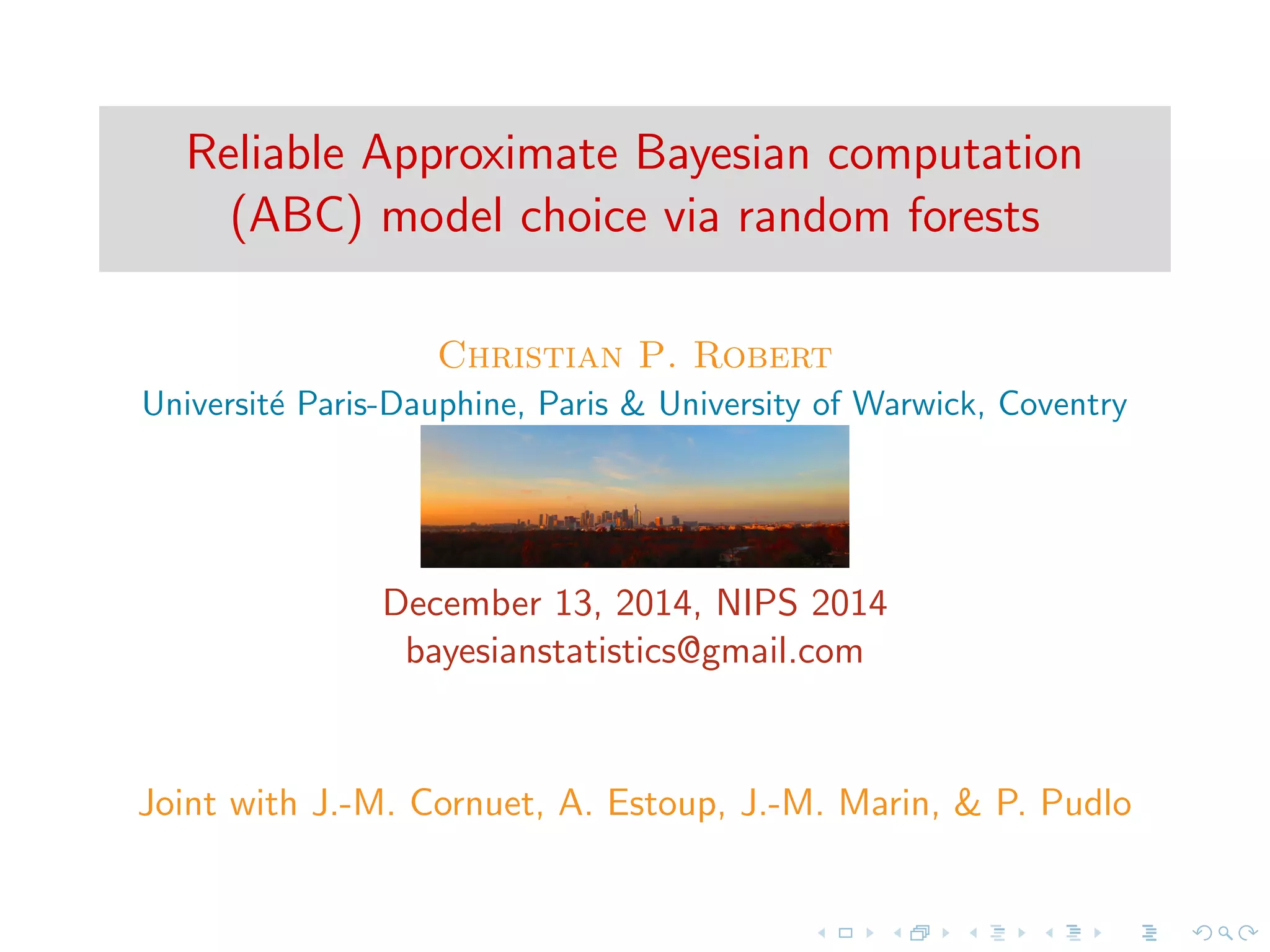 3rd NIPS Workshop on PROBABILISTIC PROGRAMMING | PDF | Genetics | Science