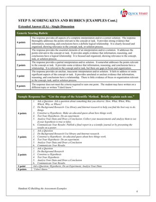 HO #2 Building the Assessment-Examples-22JAN14 | PDF | Educational ...