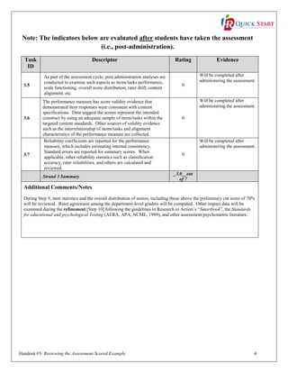 HO #3-Reviewing the Assessment-Scored Example-22JAN14 | PDF