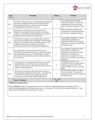 HO #3-Reviewing the Assessment-Scored Example-June 2014-FINAL | PDF