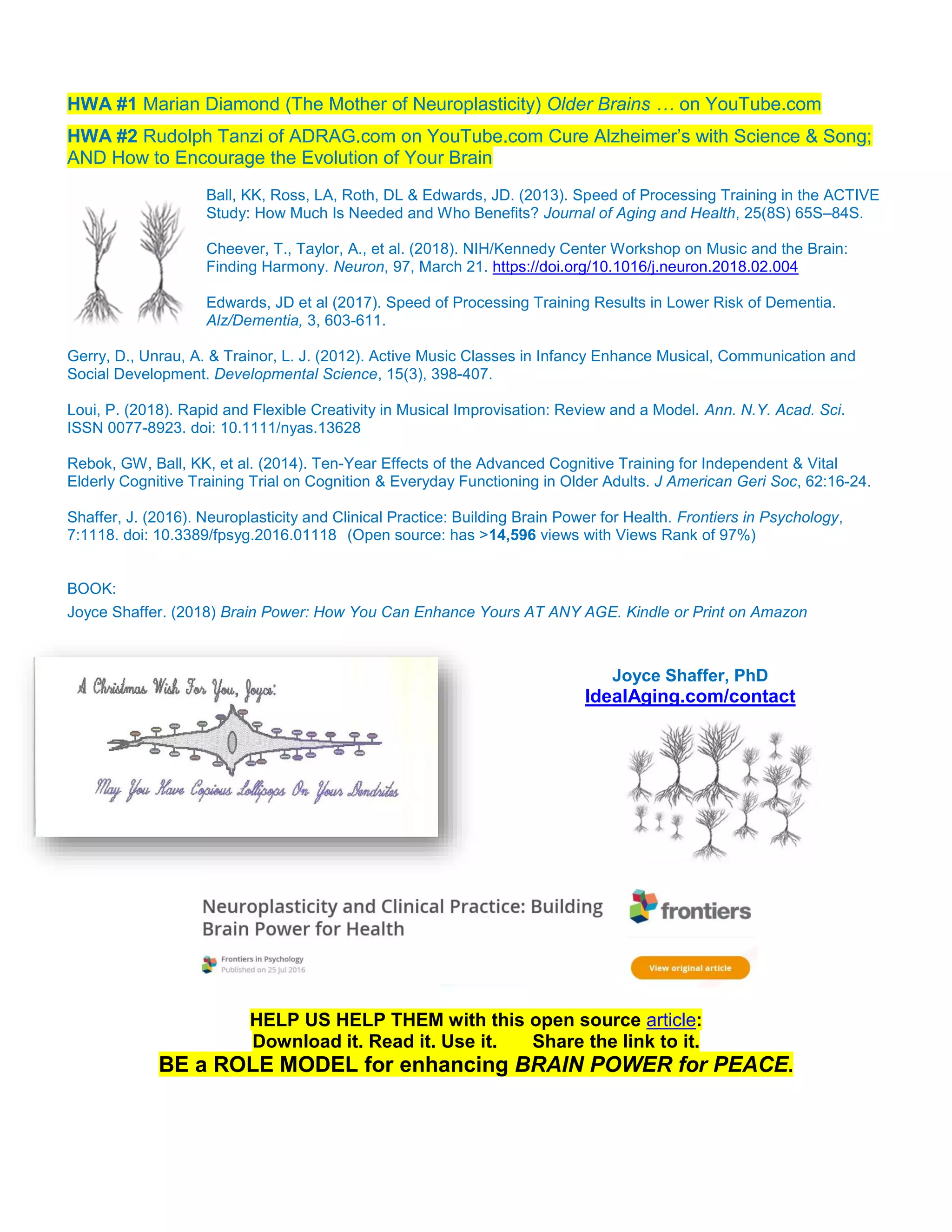 Handout: Brain Power for Peace: Building Global Relations through ...