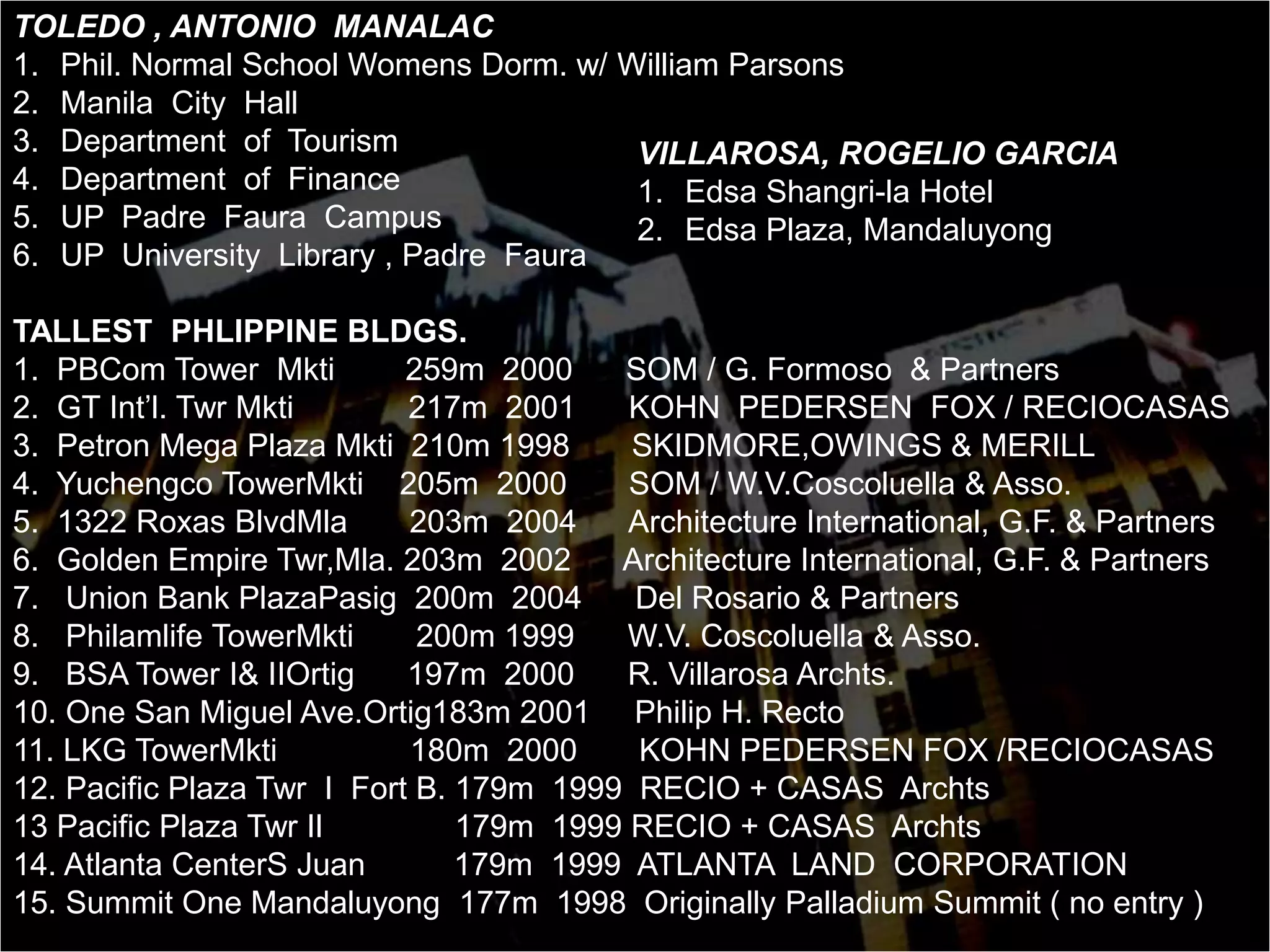 Hoa 4 - Philippine Architecture 1 | PDF