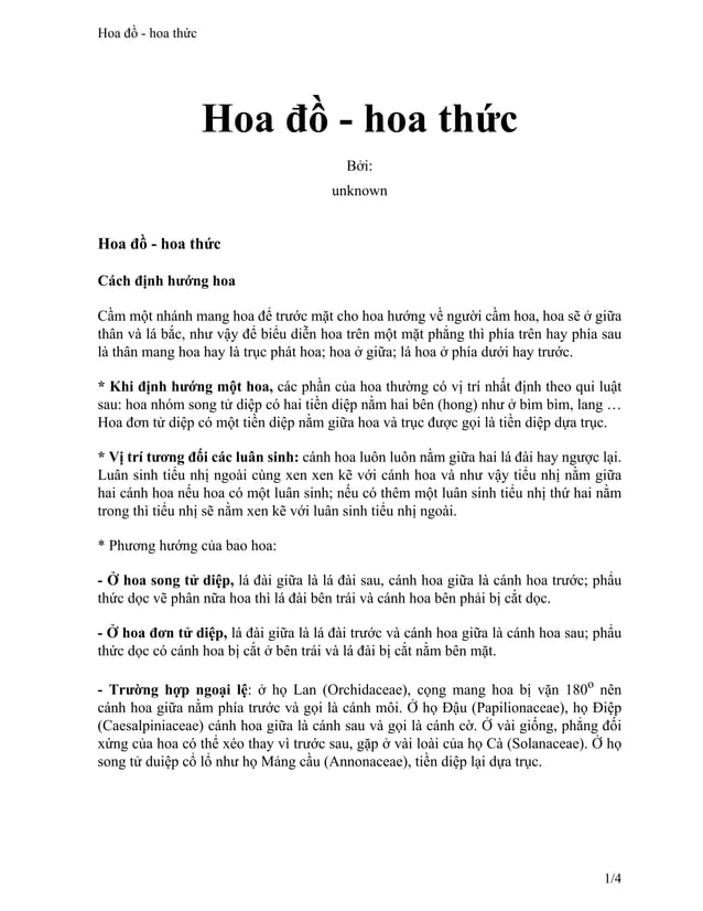 Hoa đồ hoa thức | PDF