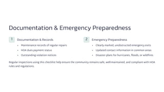 HOA Inspection Checklist with eAuditor Audits & Inspections | PDF
