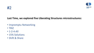 Hands-on Agile: Liberating Structures for Scrum: The Sprint ...