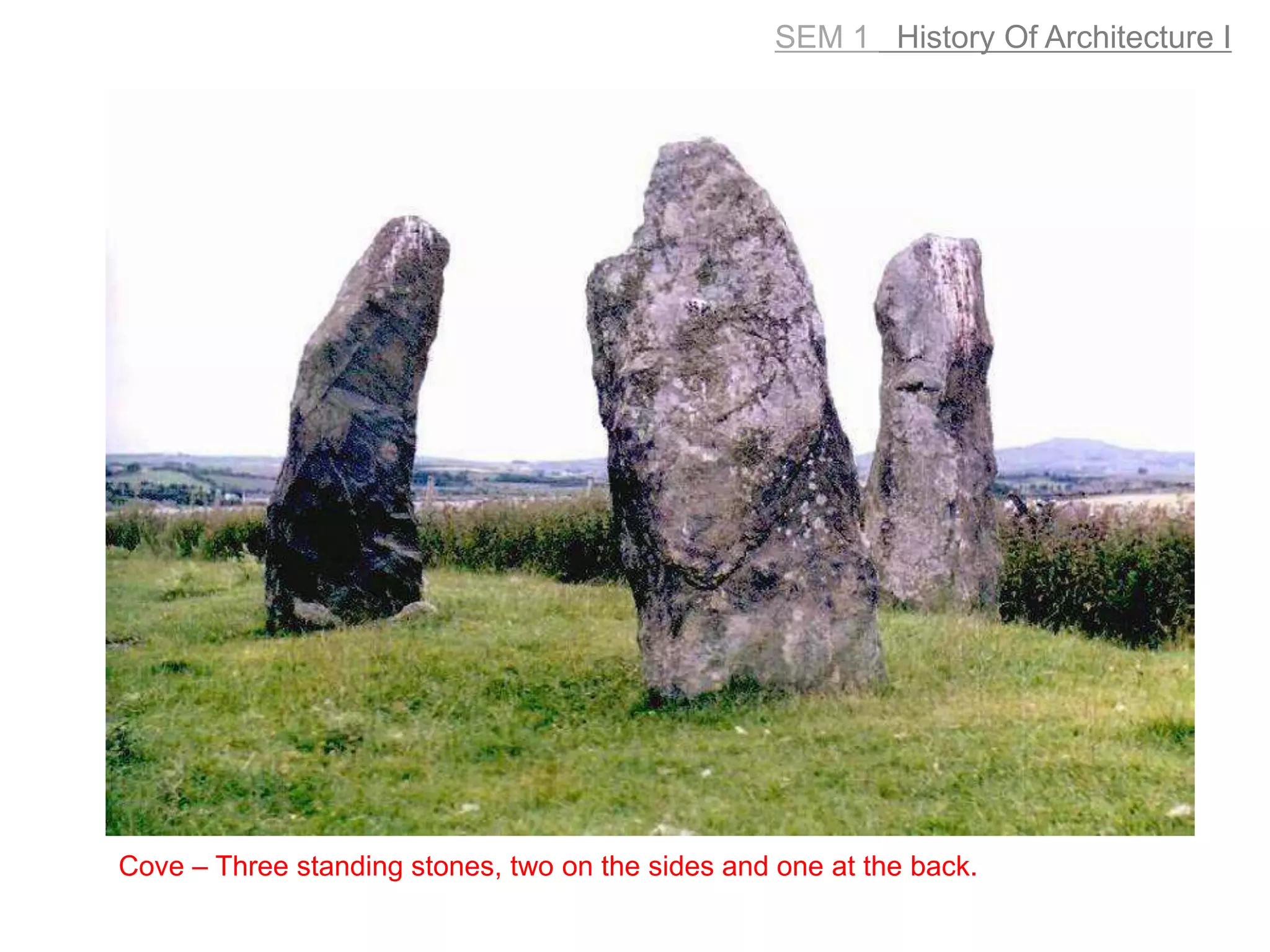 Prehistoric civilizations - History of Architecture 1 (B. Arch) | PPTX