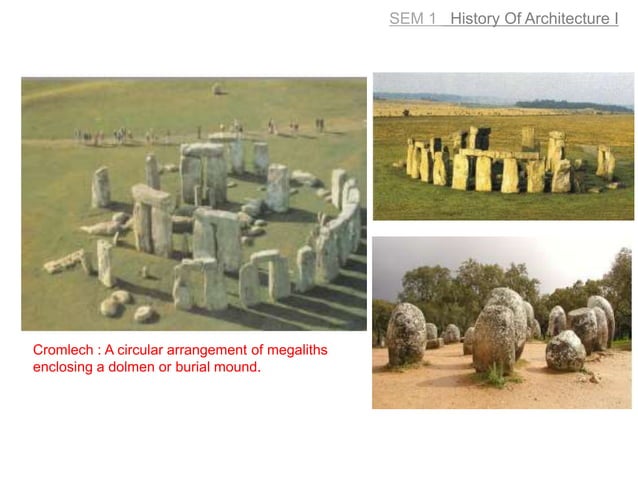 Prehistoric civilizations - History of Architecture 1 (B. Arch) | PPTX ...