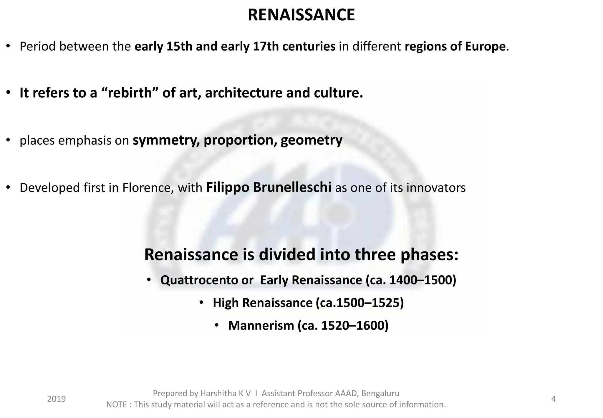 History of architecture -03 .. renaissance early ,high , mannerisms | PDF