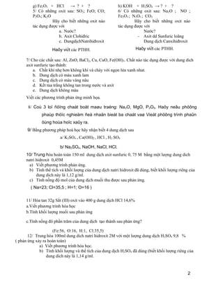 Bài tập Hoa 9. chuong 1 | PDF