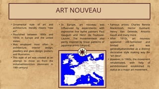 History of Architecture Art Nouveau & Deco | PPTX