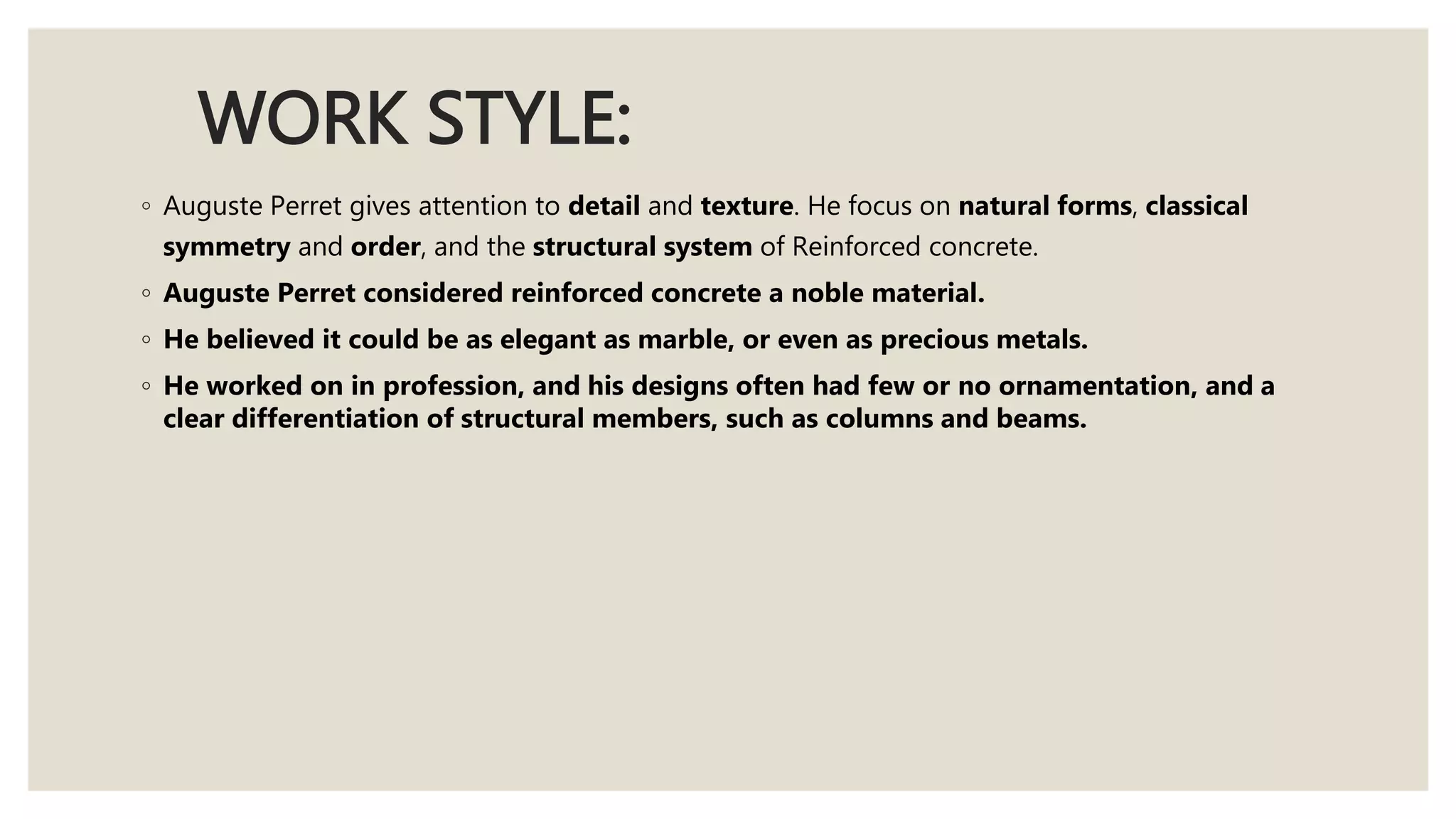 Development of Concrete -Auguste Perret | PPTX