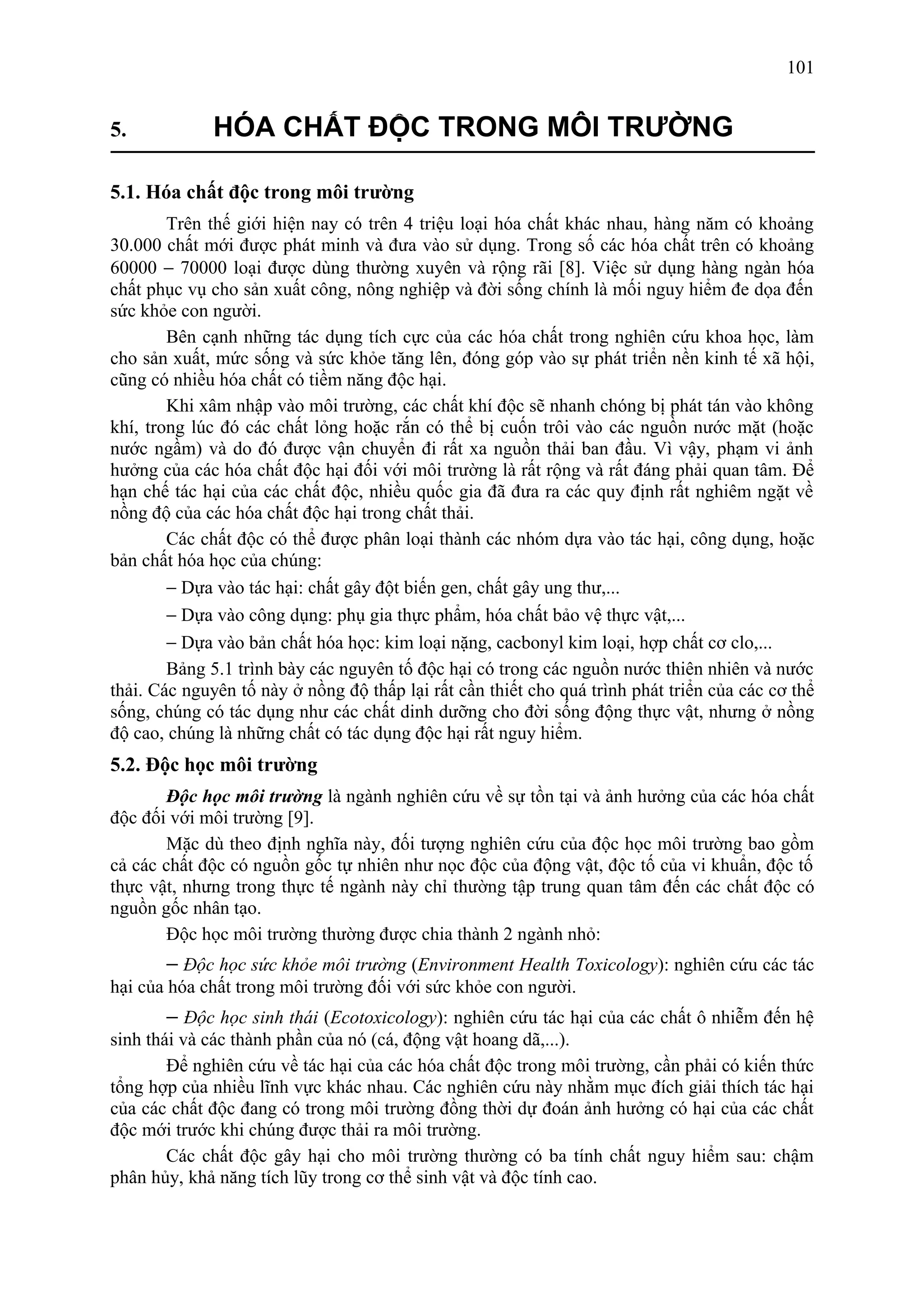 Hoa chat doc trong môi trường | PDF