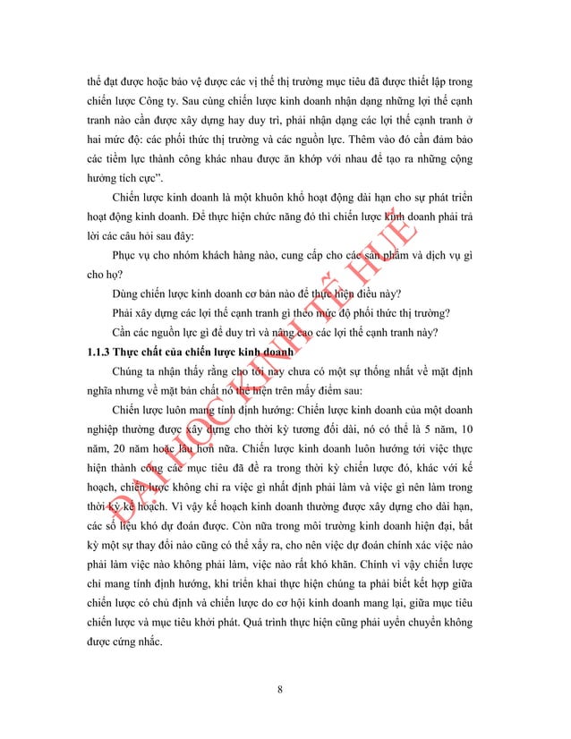 Luận văn: Hoạch định chiến lược kinh doanh công ty Khatoco, HAY | PDF