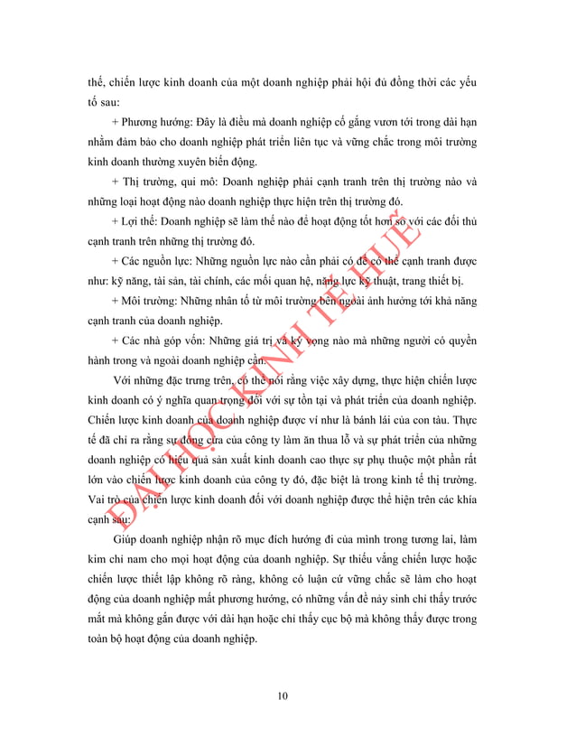 Luận văn: Hoạch định chiến lược kinh doanh công ty Khatoco, HAY | PDF