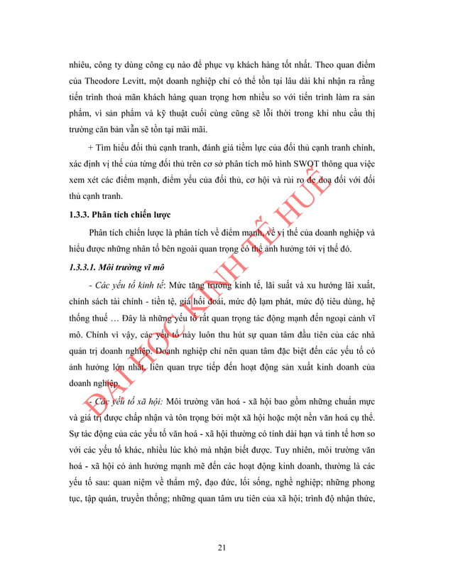 Luận văn: Hoạch định chiến lược kinh doanh công ty Khatoco, HAY | PDF