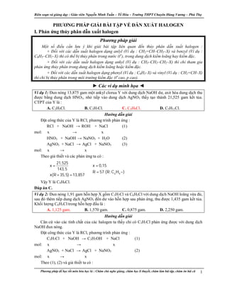 Phương pháp giải bài tập về dẫn xuất halogen | PDF